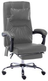 Masážní kancelářská židle antracitová umělá kůže,  20298