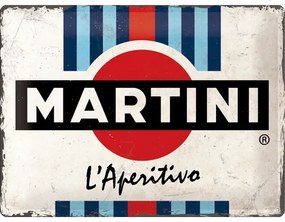 Postershop Plechová cedule: Martini (L'Aperitivo Racing Stripes) - 40x30 cm