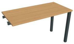 Stůl pracovní řetězící rovný 120 cm hl. 60 cm - Hobis Uni UE 1200 R Dekor stolové desky: buk, Barva nohou: černá