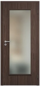 SAPELI ELEGANT KOMFORT M40 - CPL LAMINÁT - OTOČNÉ DVEŘE VČ. ZÁRUBNĚ - Ořech Průchozí šířka (cm): 100, Průchozí výška (cm): 210, Typ skla: Satináto bílé