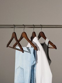 Sinsay - Sada dřevěných ramínek 4 pack - hnědá