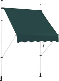Costway 150 cm široká příchytná markýza bez vrtání, balkonová markýza odolná