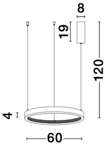 LED lustr Preston 60 černé