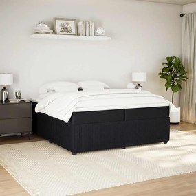 Box spring postel s matrací černá 200x200 cm samet 3285664