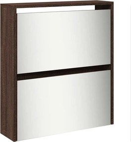 Botník se zrcadlem 5patrový hnědý dub 63 x 17 x 169,5 cm 3228285