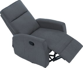 Relaxační otočné křeslo, šedá, MEKENZI