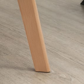 HOMCOM Sada 2 ergonomických kuchyňských židlí s prodlouženými područkami a opěradlem, nosnost do 120 kg, polyester a dřevo, černá 54x57x80 cm | Aosom…