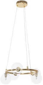 Toolight, stropní svítidlo skleněné koule 5xG9 APP1158-6CP, zlatá, OSW-04690
