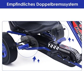 Costway Pedal Gokart Racing Dětské auto pedál vozidla Cart Seat Gocart