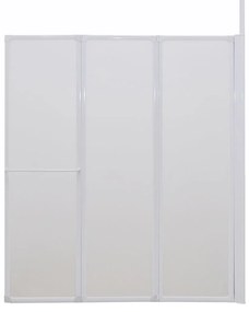 Sprchová a vanová zástěna tvar l 70x120x137cm 4 panely skládací
