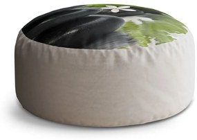 Sablio Taburet Circle Květ s kameny: 38x48 cm