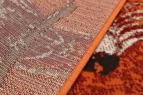 TRHÁK: Kusový koberec Kakadu orange, 80x120, oranžová, detská izba, Alfa Carpets
