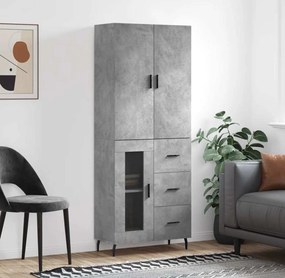 vidaXL Skříň highboard 69,5 x 34 x 180 cm kompozitní dřevo [3195974] Barva: Betonová šedá