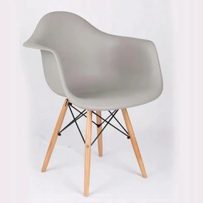 Stylová umělá stolička v šedé barvě