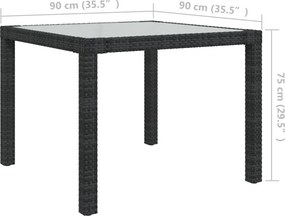 vidaXL 3dílný zahradní jídelní set s poduškami polyratan [3094825] Barva: Bílá