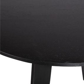 Hoorns Černý dubový jídelní stůl Fredy 129 cm