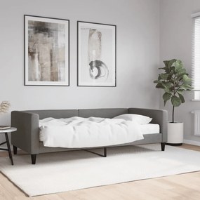 Válenda s matrací tmavě šedá 90 x 190 cm textil 3196571