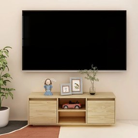 TV stolek 110 x 30 x 40 cm masivní borové dřevo - Default Title