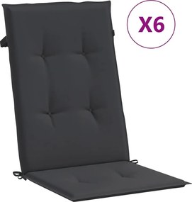 vidaXL Podušky na židli vysoké opěradlo 6 ks 120x50x3cm textil [314111] Barva: motiv listu