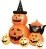 Outsunny Nafukovací Halloween dýně s duchem a náhrobkem s LED světly, IP44 a nafukovač pro párty, 240x130x130 cm, vícebarevná