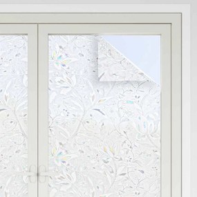 Statická Okenní Fólie Vzor květin 90 x 500 cm PVC 3394716