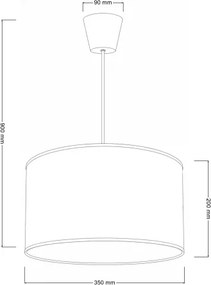 BRILAGI - LED Dětský lustr na lanku BOBO 1xE27/60W/230V pr. 35 cm bílá/medvídci