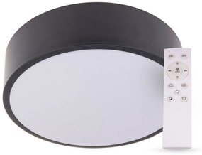 T-LED SMART TUYA Černé LED stropní svítidlo kulaté 500mm 48W CCT s DO