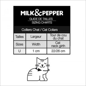 MILK&PEPPER Obojek pro kočky Stardust Rouge