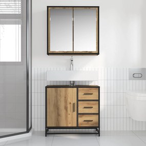 Sada koupelnového nábytku 2 ks Artisanový dub 65 x 33 x 60 cm 3402321