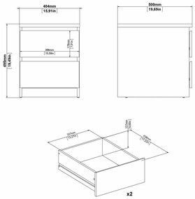 Tvilum Noční stolek Simplicity 230 bílá