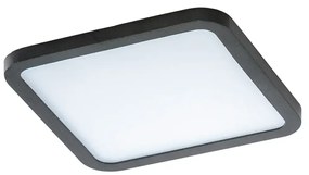 Bodové světlo Slim 15 Square 3000K Ip44 černé do sádrokartonu