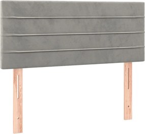 Box spring postel s matrací světle šedá 120x190 cm samet 3269843