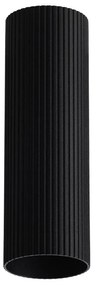 Minimalistické bodové svítidlo Lucas Ribbed Tube 50 černá