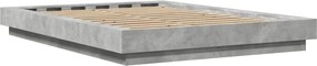 Rám postele betonově šedý 135 x 190 cm kompozitní dřevo 3281227