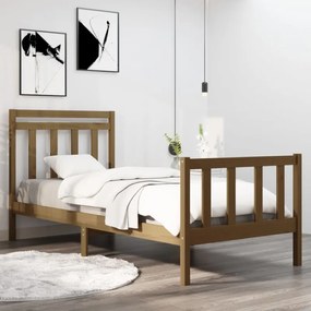 Rám postele medově hnědý masivní dřevo 75 x 190 cm Small Single,  3105343 HangarStore.cz