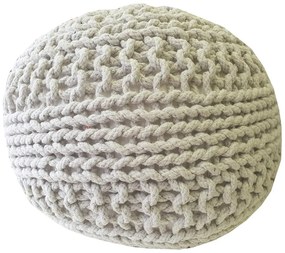KUDOS Textiles Pvt. Ltd. MEGA AKCE: Sedací vak TEA POUF 17 bílý - 40x40x35 cm