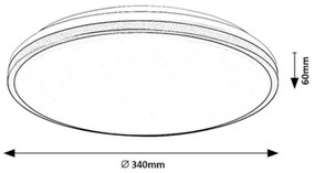 Rabalux 75058 - LED Koupel. stropní svítidlo SLAVA LED/18W/230V IP44 pr. 34 cm