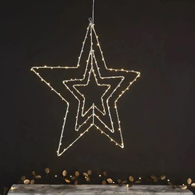 LED dekorace, hvězda, 35cm, na baterie, různé barvy na výběr Barva: Studená bílá