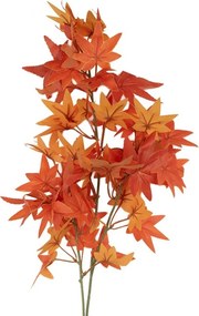 Dekorace umělá větvička s oranžovými listy - 12*10*90 cm