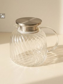 Sinsay - Skleněný džbán s reliéfním vzorem - clear
