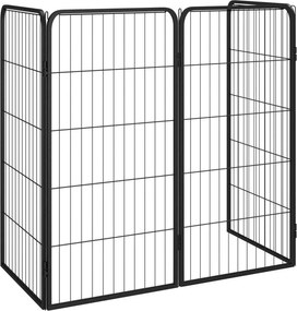 vidaXL Ohrádka pro psy 4 panely černá 50 x 100 cm práškovaná ocel [171793]