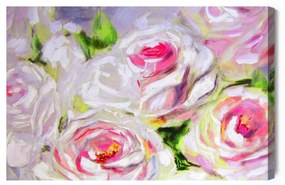 Obraz Kvetoucí Růže Jako Malované Nedostatek Nedostatek Plátno Canvas 40x30