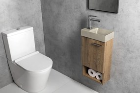 Sapho Piccolino betonové umývátko 30,8 x 10 x 17 cm baterie vlevo písková PK30014