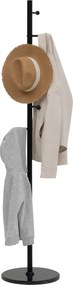 Věšák na kabáty BLACKMARBLE s 6 kovovými háčky, 173 cm