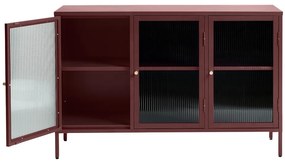 Designová komoda Hazina 132 cm vínová červená