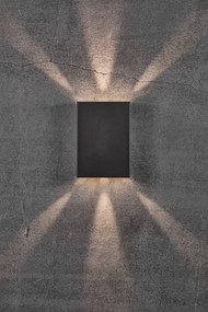 NOR 2019051003 Venkovní nástěnné svítidlo Fold 15 2x3,5W LED černá čirá - NORDLUX