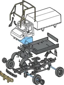 SEVA Stavebnice Monti System MS 17 - Rallye Mercedes Unimog / 1:48 / o