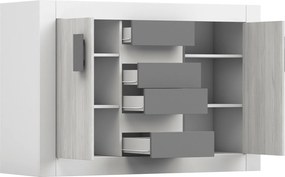 IDZ Komoda HELIOS 2D4S 27, 145 cm Dub Kathult/Bílá