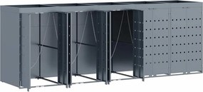 Úložný box na 5 popelnic Světle šedá 340 x 77,5 x 121,5 cm 3394751