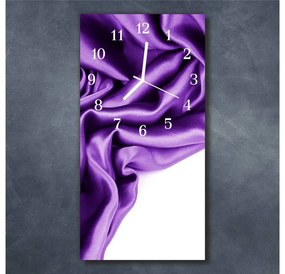 Nástěnné hodiny obrazové na skle - Samet fialový